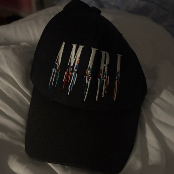 AMIRI | Art | Amiri Black Cap With Vibrant Logo | Poshmark
